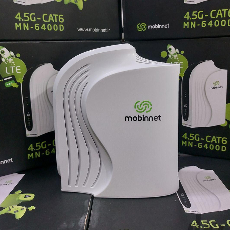 مودم LTE مبین نت مدل MN-6400D به همراه 200 گیگابایت اینترنت یکساله - نمایندگی فروش مودم های مبین نت